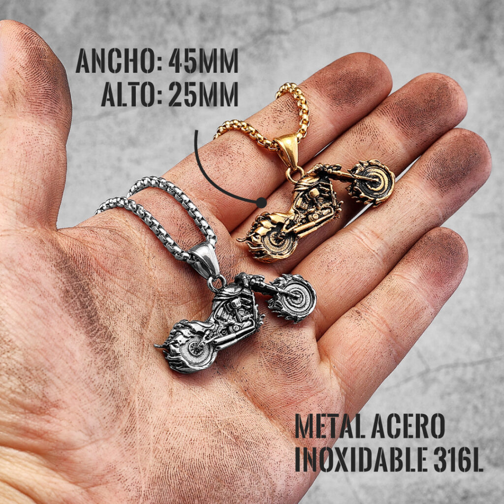 Collar Biker Moto en acero para hombres en Wattaca Perú Lima